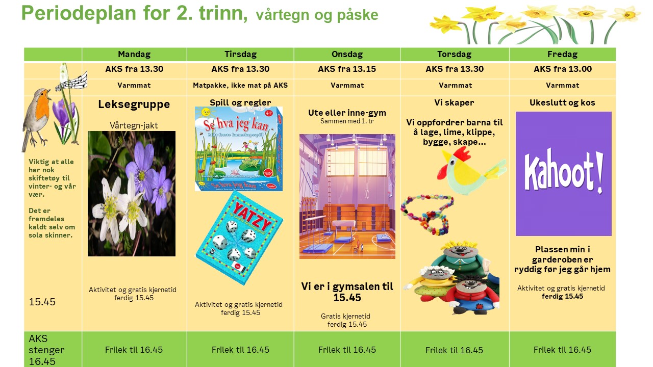 Periodeplan 2.trinn